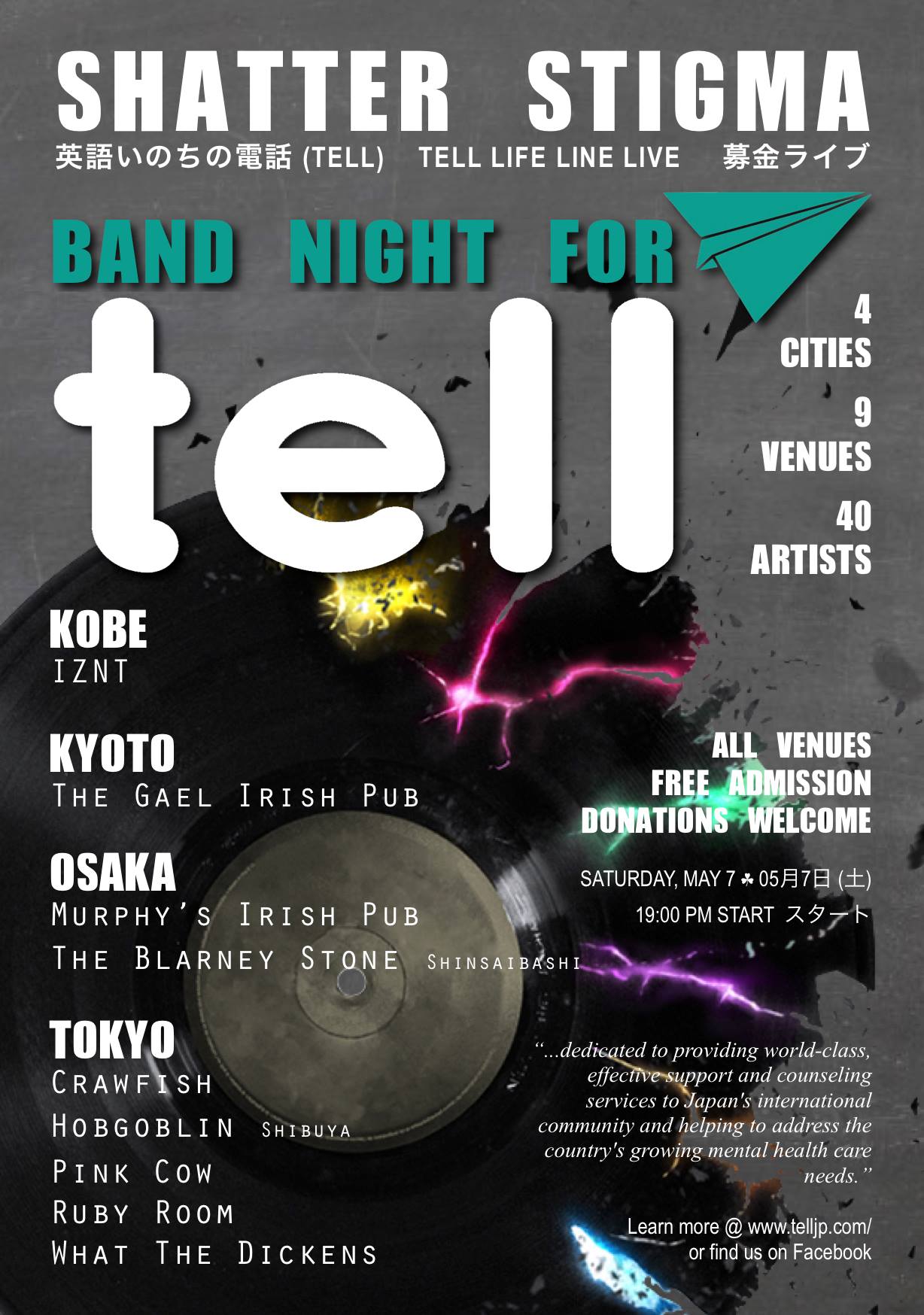 Band Night for TELL Vol.18 - Four cities, 9 venues, and 40 bands ...