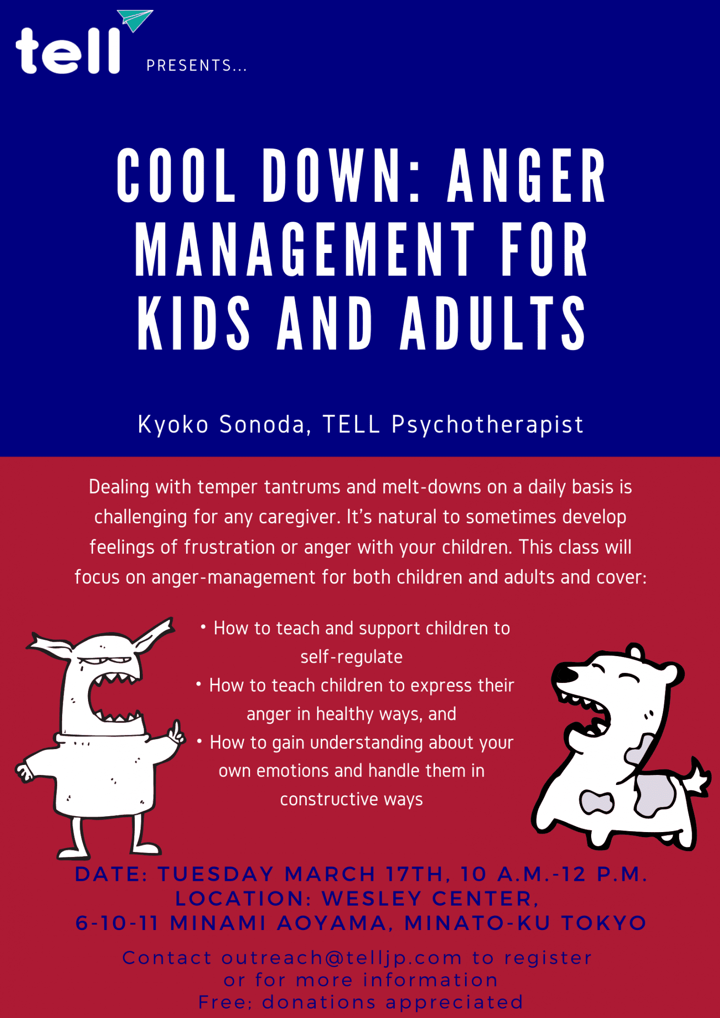 EPP: Cool down-Anger management for kids and adults - TELL Japan
